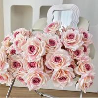 China Wholesale Cheap Faux Flower 7 Head Silk Rose Bouquet Artificial Flower Pink for Home Wedding Decoration Romantic for sale