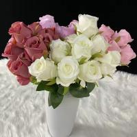 China 7 Heads Zixia Fairy Simulation Decorative Flowers Wedding Bouquets Indoor Dried Flower Artificial Silk Rose for sale