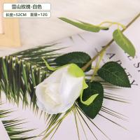 China Artificial snow mountain rose single red artificial flower wedding home Valentine's Day decoration tactile bouquet artificial flower for sale