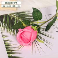 China Artificial snow mountain rose single red artificial flower wedding home Valentine's Day decoration tactile bouquet artificial flower for sale