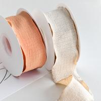 China 2.5cm pleated wave yarn floral ribbon fishtail yarn wrapped flower ribbon ribbon snow yarn chiffon ribbon ribbon for sale