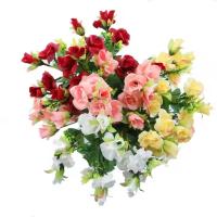 China Wholesale Wedding Home Decoration Scene Rose Bouquet Artificial Silk Flowers Bouquet for sale