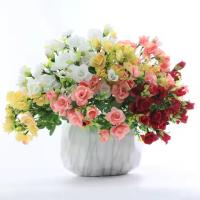 China Wholesale Wedding Home Decoration Scene Rose Bouquet Artificial Silk Flowers Bouquet for sale