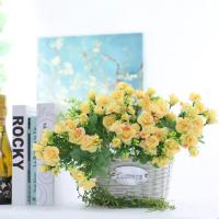 China Wholesale Wedding Home Decoration Scene Rose Bouquet Artificial Silk Flowers Bouquet for sale