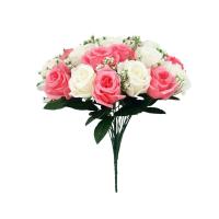 China Artificial rose bouquets, home decoration, flower arrangements, festival wedding props for sale