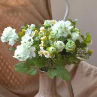 China Wholesales Sale Silk Single Roses Flower Bouquet Artificial Flowers Rose Flower Bouquet for Wedding Decoration for sale