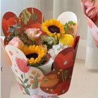 China Flower wrapping paper, summer flower language kraft paper for sale