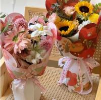 China Flower wrapping paper, summer flower language kraft paper for sale