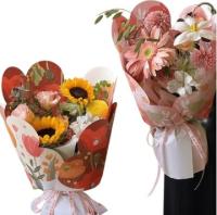 China Flower wrapping paper, summer flower language kraft paper for sale