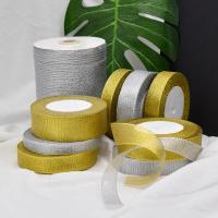 China Gold and silver onion with bow decoration accessories, Christmas decoration, gold and silver onion gauze belt, cross-border popular ribbon bow for sale