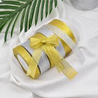China Gold and silver onion with bow decoration accessories, Christmas decoration, gold and silver onion gauze belt, cross-border popular ribbon bow for sale