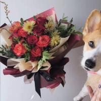 China Hanfei paper two-color flower wrapping paper, solid color Ouya paper, opp bouquet material, waterproof floral art, Hansu paper packaging for sale