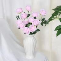 China Realistic Single Stem Artificial Flower Rose for Wedding Party Home Centerpiece Hotel Office Decor for sale