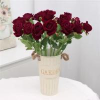 China Realistic Single Stem Artificial Flower Rose for Wedding Party Home Centerpiece Hotel Office Decor for sale