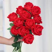China Realistic Single Stem Artificial Flower Rose for Wedding Party Home Centerpiece Hotel Office Decor for sale