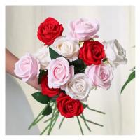 China Realistic Single Stem Artificial Flower Rose for Wedding Party Home Centerpiece Hotel Office Decor for sale