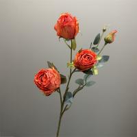 China Retro charred rose artificial flower home decoration, wedding decoration for sale