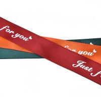 China 2CM polyester tape printing just for you ribbon flower packaging ribbon can print LOGO spot wholesale for sale