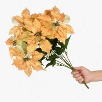 China Realistic Simulation Plastic Silk Cloth Flower Bouquet Home Table Christmas Scene Decoration Desktop Ornament for Table for sale