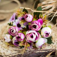 China Artificial flowers, fake flowers, diamond tea buds, plastic tea roses, artificial flowers, decorative flowers, photography props for sale