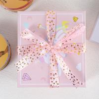 China Flower ribbon, hot stamping ribbon, baking gift box packaging, printing floral bouquet packaging, polyester ribbon packaging for sale