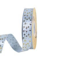 China Flower ribbon, hot stamping ribbon, baking gift box packaging, printing floral bouquet packaging, polyester ribbon packaging for sale