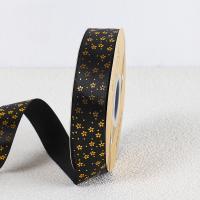 China Flower ribbon, hot stamping ribbon, baking gift box packaging, printing floral bouquet packaging, polyester ribbon packaging for sale