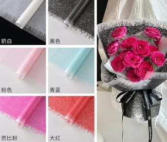 China Waterproof Ni Guang Ke woven fabric pattern flower packaging paper for sale