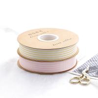 China 2.5CM Cake Shop Flower Ties Ribbons Flower Bouquet Gift Packaging Stripes Ribbons for sale