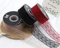 China 4cm lace ribbon edging nylon bouquet DIY material ribbon gift cake baking ribbon flower packaging ribbon for sale