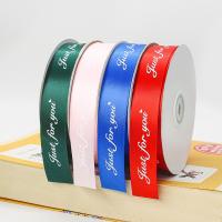 China 2.5CM letter ribbon wholesale English flower packaging ribbon bouquet packaging paper DIY material flower packaging ribbon for sale