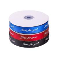 China 2.5CM letter ribbon wholesale English flower packaging ribbon bouquet packaging paper DIY material flower packaging ribbon for sale