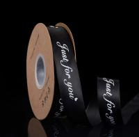 China 2.5CM letter ribbon wholesale English flower packaging ribbon bouquet packaging paper DIY material flower packaging ribbon for sale