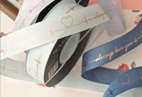 China Xi Hua Mirror Bag Flower Heartbeat Ribbon Flower Shop Flower Arrangement Hot Stamping Threaded Ribbon Valentine's Day Bouquet Bag Packaging materials for sale