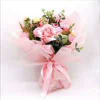 China Han Su paper, love thread matte paper, flower wrapping paper, plastic waterproof, flower shop bouquet gift packaging material, flower wrapping paper for sale