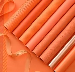 China Orange Halloween flower wrapping paper for sale