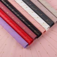 China Milan Paper Love's starting point: High-end gold-embossed flower wrapping paper, bouquet paper, waterproof plastic opp, handmade gift paper for sale