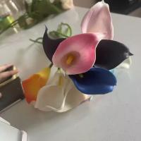 China Delicate Soft Decorative Wedding New Year Decorations Home Table Items Silk Artificial Flowers Calla Lily for sale