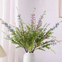 China Artificial Salvia Grass Small Wild Flower Silk Sage With Flowers for Bridal Bouquet Filler Wedding Indoor Decoration Plants for sale