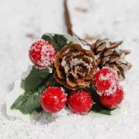 China Christmas Decoration Supplies Picks Articulos Decoracion Artificial Foam Christmas Glitter Flower Picks for sale