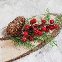 China Christmas Decoration Supplies Picks Articulos Decoracion Artificial Foam Christmas Glitter Flower Picks for sale
