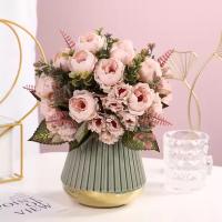 China Wholesale High Quality Natural-like Peony Clove Artificial Flower bunch Wedding Simulated Rose Flowers Plants for Decoration for sale