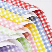 China Summer checkered flower wrapping paper, bouquet wrapping materials, flower shop waterproof checkered, Ouya paper flower art materials for sale