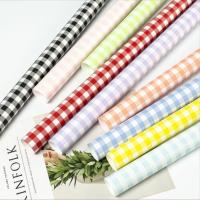 China Summer checkered flower wrapping paper, bouquet wrapping materials, flower shop waterproof checkered, Ouya paper flower art materials for sale