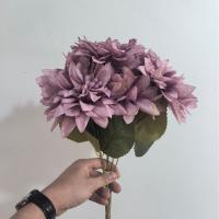 China Dahlia silk flower shooting props, wedding hall table decoration for sale