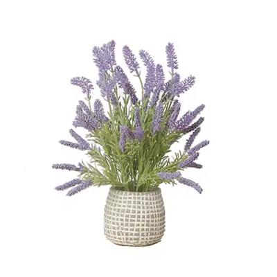 China 42cm Factory Direct Sale Bonsai Plants Lavender for Indoor Decoration Housewarming Gift Artificial Flowers for sale