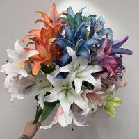 China Lily flower home wedding artificial flower living room decoration home photography prop flower arrangement for sale