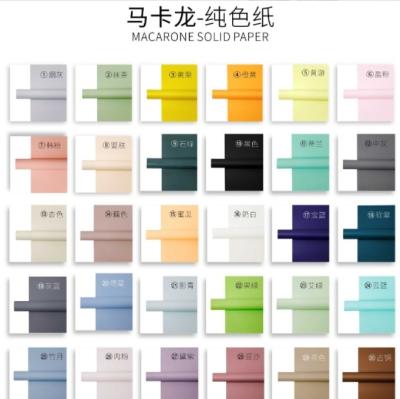 China Macaron solid-color paper flower bouquet thickened packaging paper waterproof single-color Ouya paper flower packaging for sale