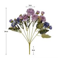 China Artificial Flower Bouquets Wholesale Silk Multi Azalea Flower Heads Home Festivals Wedding Decorations Flower Bouquet for sale