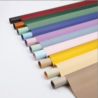 China Thickened flower wrapping paper, double-color, double-sided Ouya paper wholesale, solid-color flower wrapping paper, flower art, Qixi Festival bouquet wrapping paper for sale